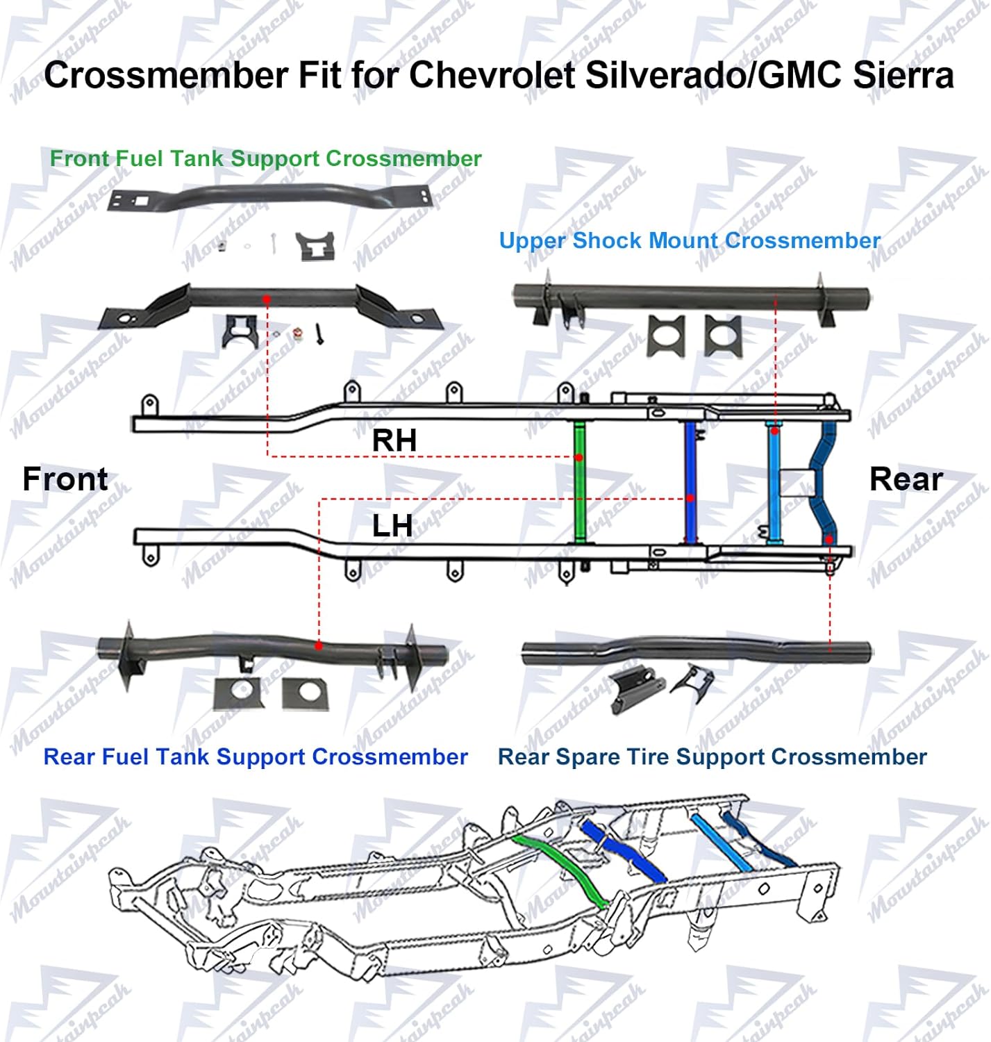 For 1999-2006 Chevy Silverado GMC Sierra Rear Tank Support Crossmember ...