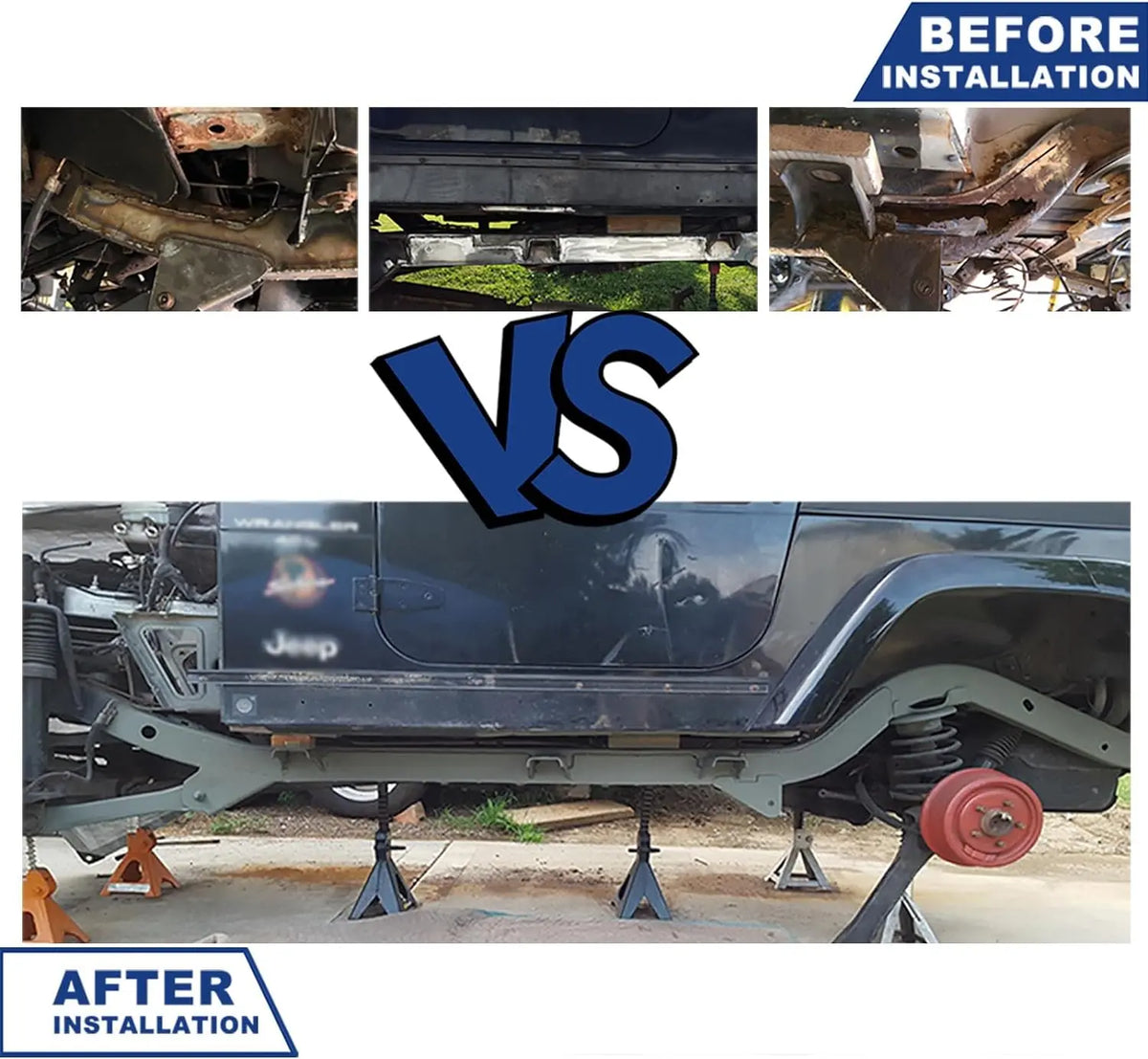 Front Trail Control Arm Frame Repair Kit Fit for 1997-2006 Jeep Wrangl ...