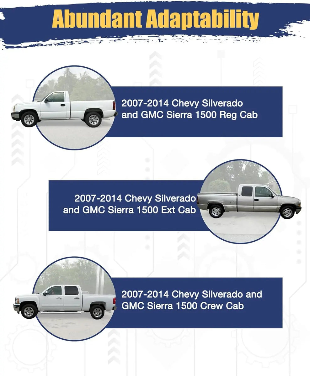 For 2007-2014 Chevy Silverado 1500 GMC Sierra 1500 3PCS Rear Fuel Tank ...