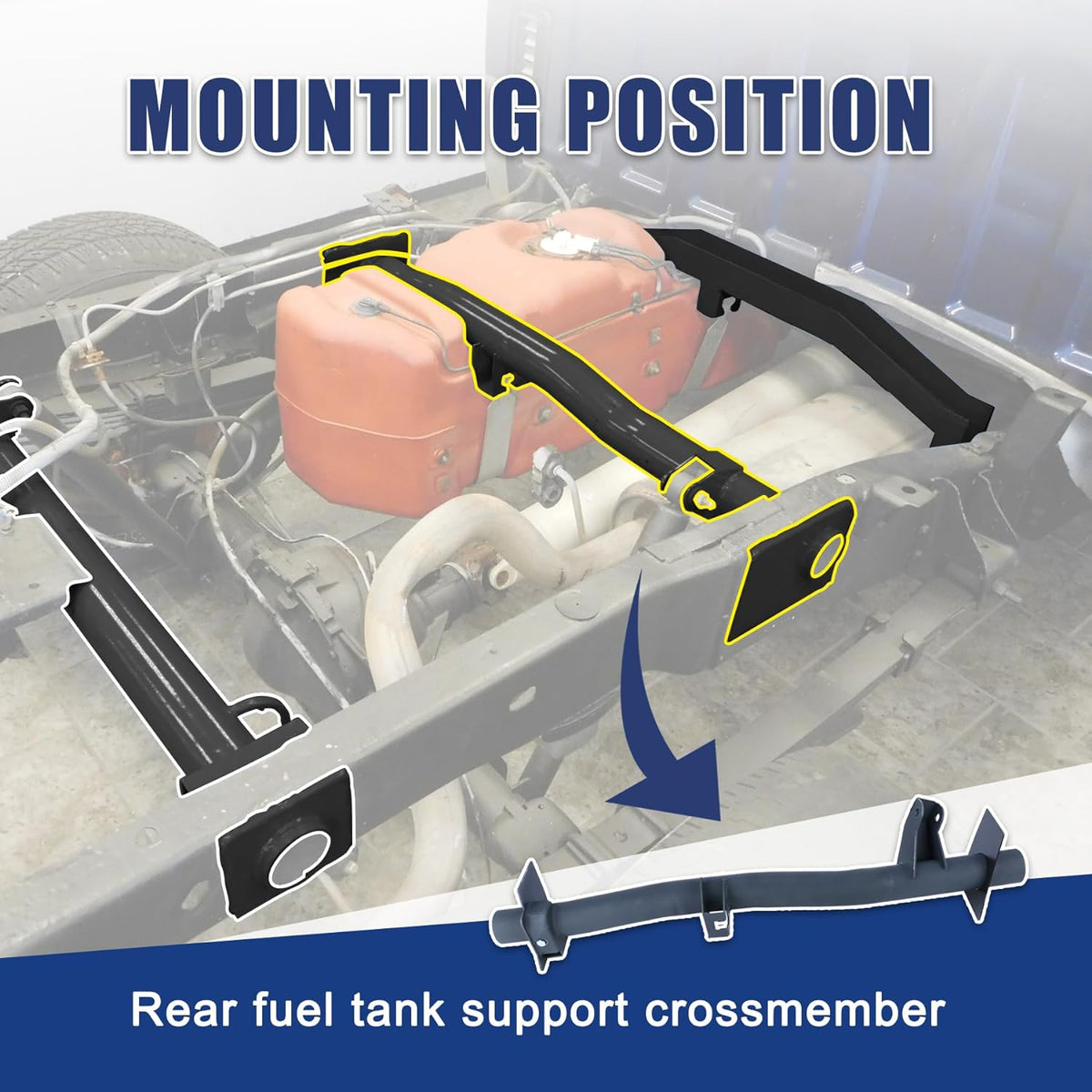 Mountainpeak Rear Fuel Tank Support Crossmember Fit for 2007-2014 Chevy Silverado 1500 GMC ...