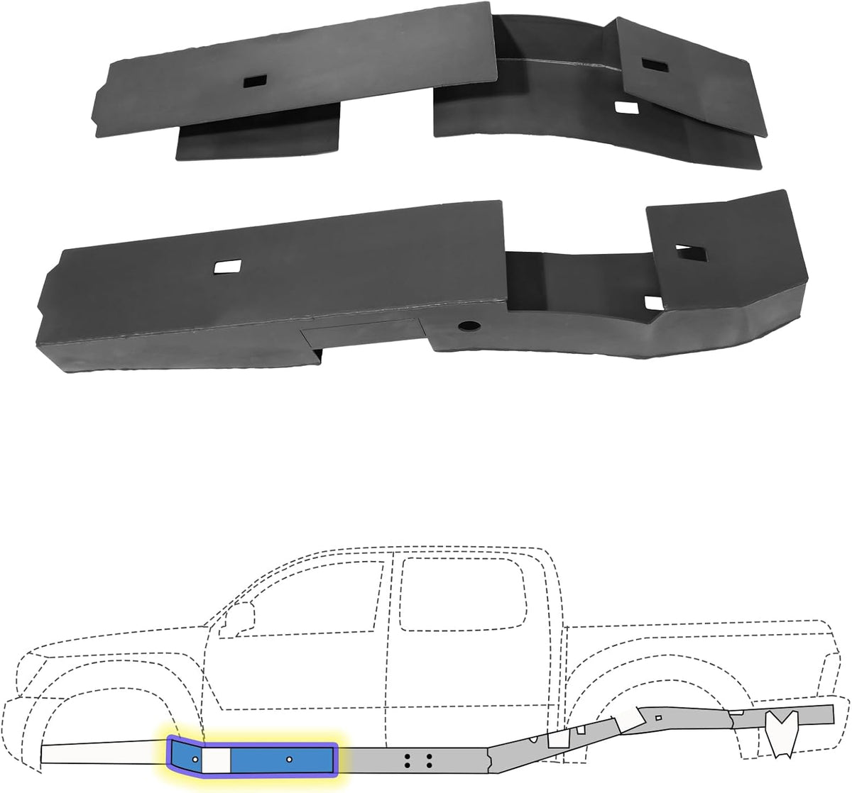 For 2005-2015 Toyota Tacoma 2nd Double Cab and Access Cab Front Frame ...
